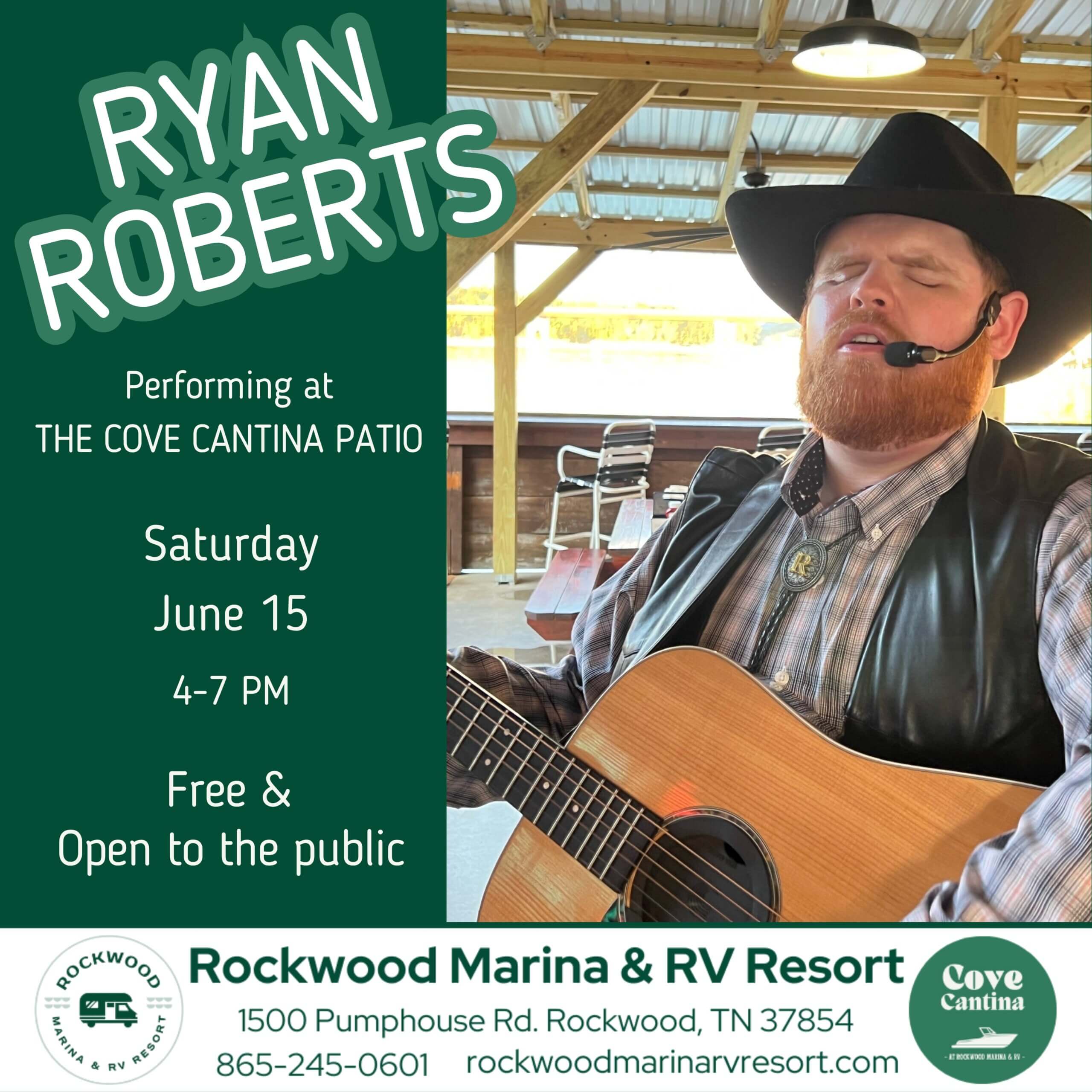 Live Music Performed by Ryan Roberts - Rockwood Marina & RV : Rockwood ...